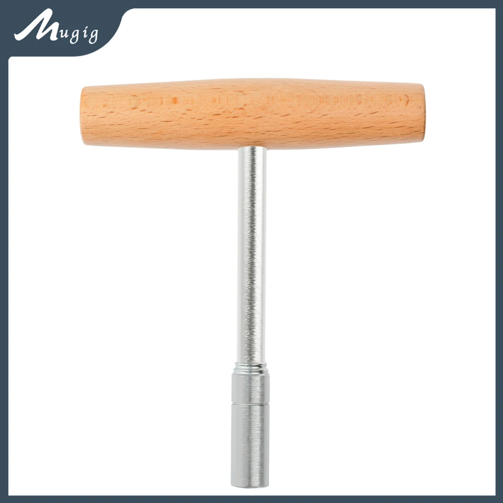 T รูปค้อนจูนเนอร์เปียโนจูนเนอร์ไม้เนื้อแข็ง Handle ประแจ Square Tip 6 ...