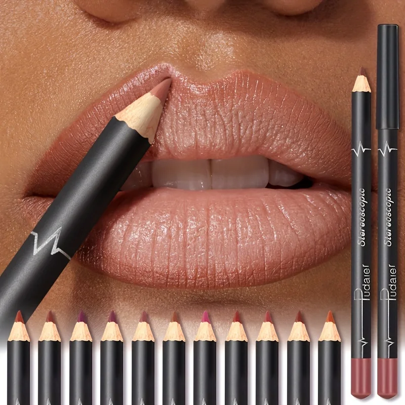 Waterproof Matte Lipliner Pencil Red Contour Tint Lipstick Long Lasting ...