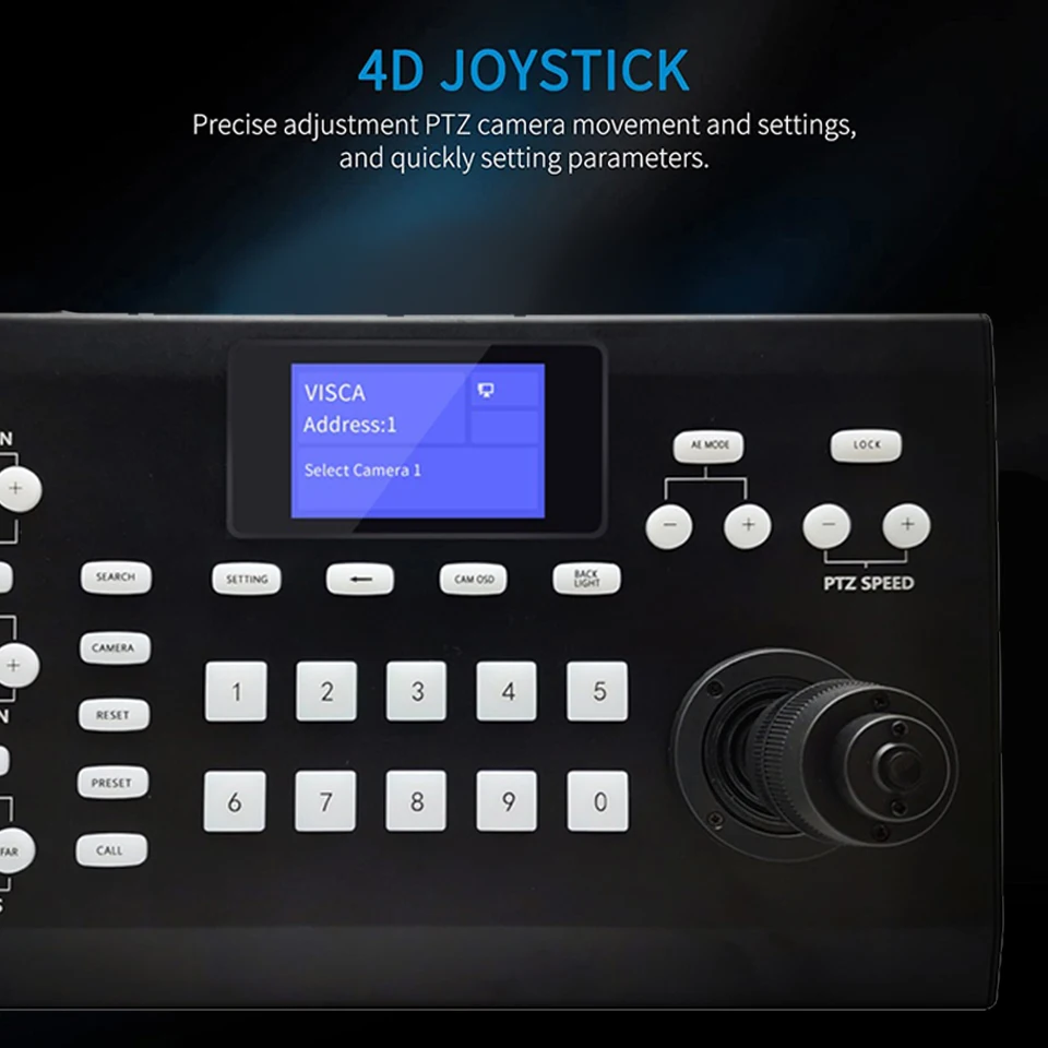 Best Quality 5 inch Network Joystick Controller tops Control 200 PTZ ...