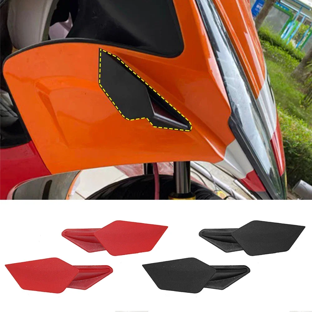 1Pair Motorcycle Aerodynamic Winglets Spoiler Wing Kit Adhesive for ...