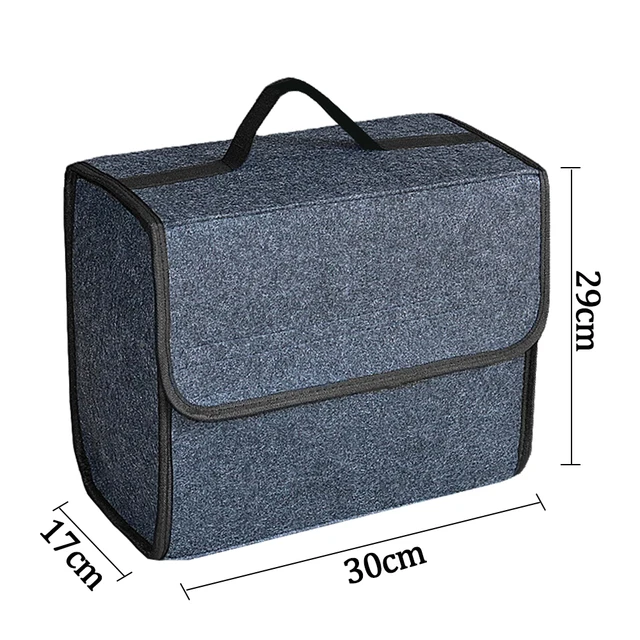 Car Storage Bag Trunk Organizer Box Felt Cloth Storage Box Auto Cargo ...