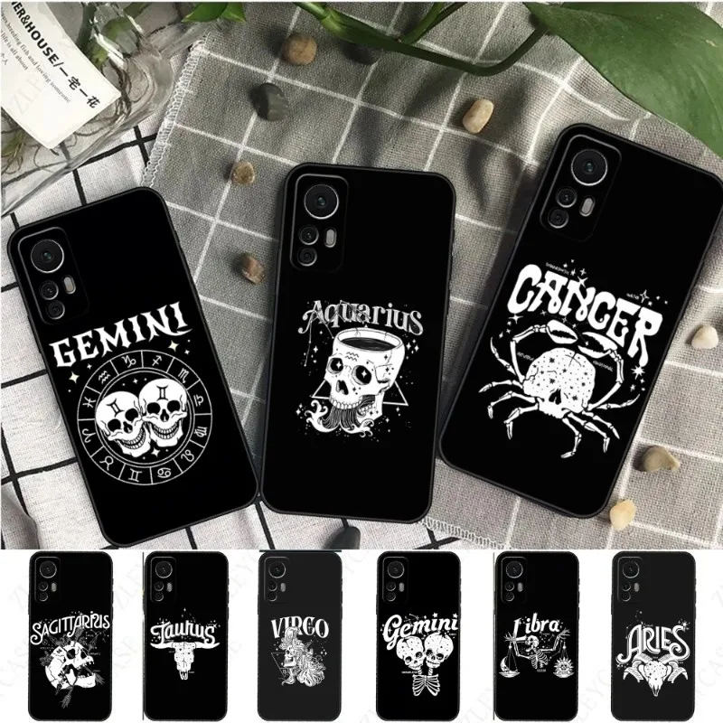 Gothic-Aries-Libra-Pisces-Virgo-Phone-Case-For-Xiaomi-8-9-11-9T-12-13 ...