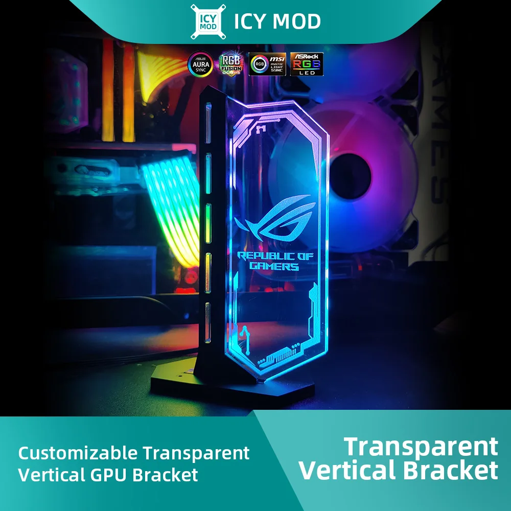 Vertical GPU Holder Customize Colorful VGA Transparent Bracket Video ...