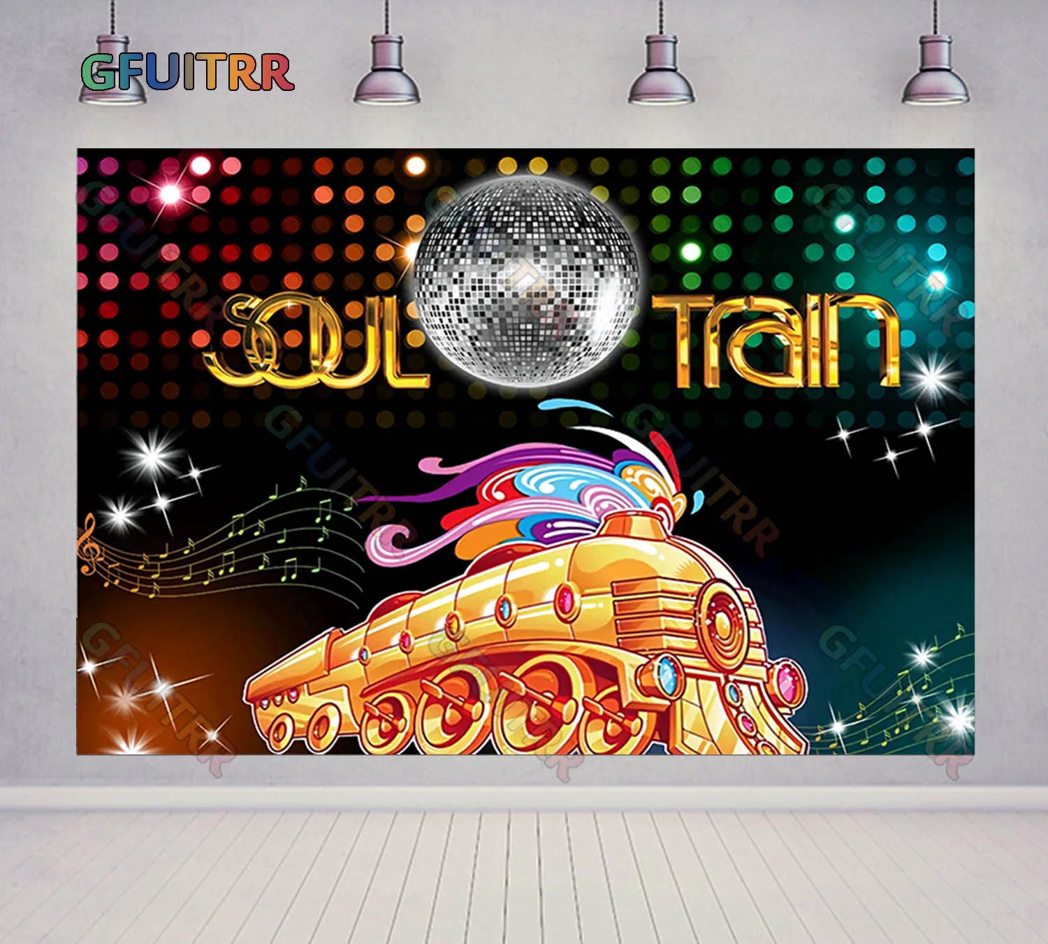 GFUITRR Soul Train Backdrop 70's 80's 90's Birthday Decoration ...