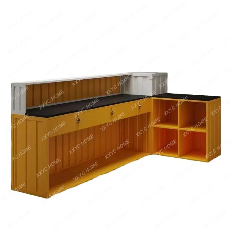 Bar-Counter-Cashier-Milk-Tea-Shop-Bar-Restaurant-Counter-Retro ...