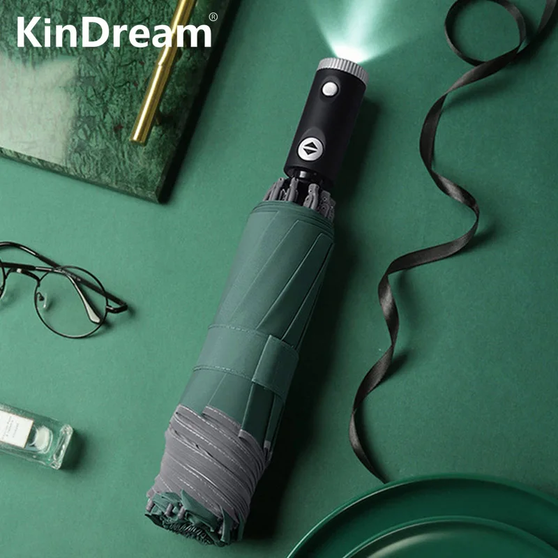 kindream-with-LED-lights-rotatable-automatic-umbrella-with-reflective ...