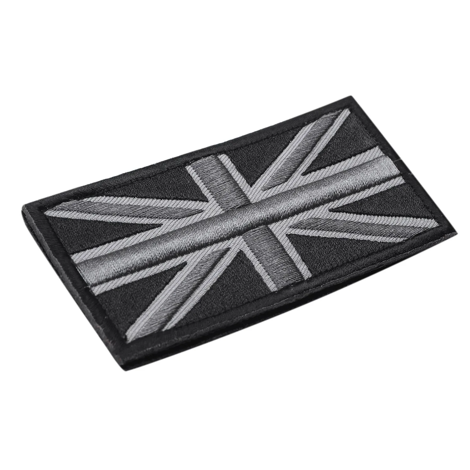 FASHION-Union-Jack-UK-Flag-Badge-Patch-Stick-Back-10cm-x-5cm-NEW-Black ...