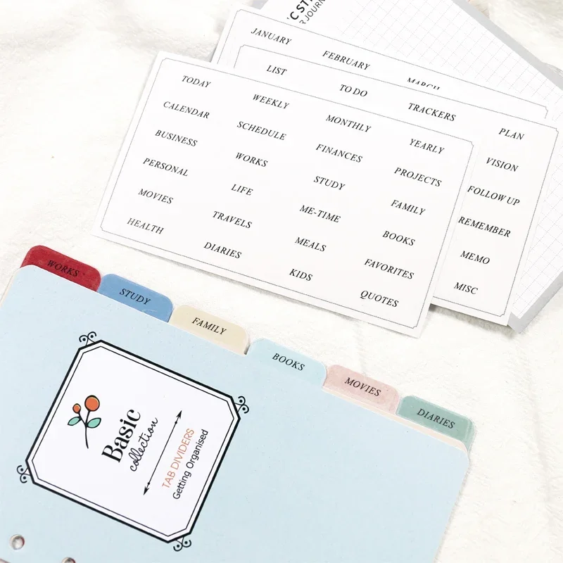 3-Sheets-Notebook-Index-Divider-Text-Sticker-English-Label-Planner ...