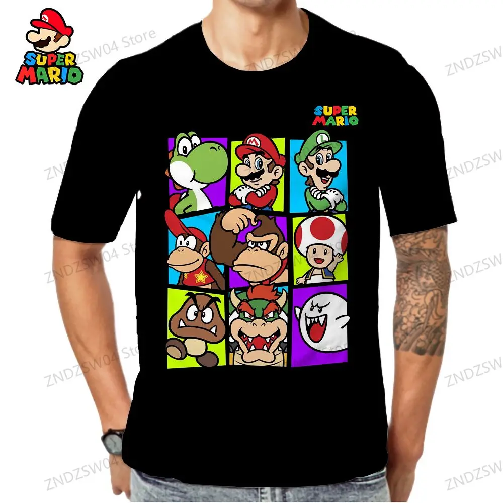 Y2k-Super-Mario-3D-Print-Parent-child-Wear-110-6XL-Men-s-Children-s-T ...
