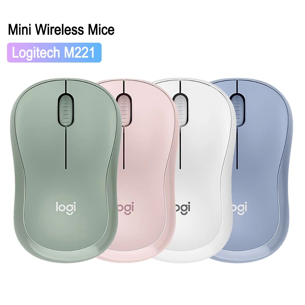 Logitech M221 무선 마우스, 1000dpi, 비즈니스, 오피스, 미니 마우스, 3 버튼, 2.4Ghz 무선 마우스 ...