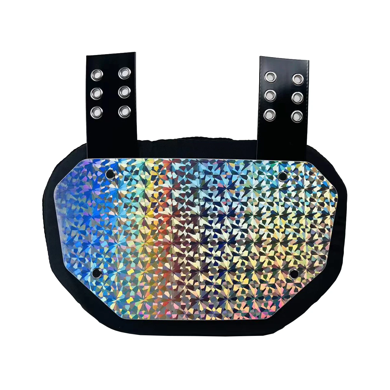 American Football Back Plate For Adult & Youth Broken Rainbow Rear ...