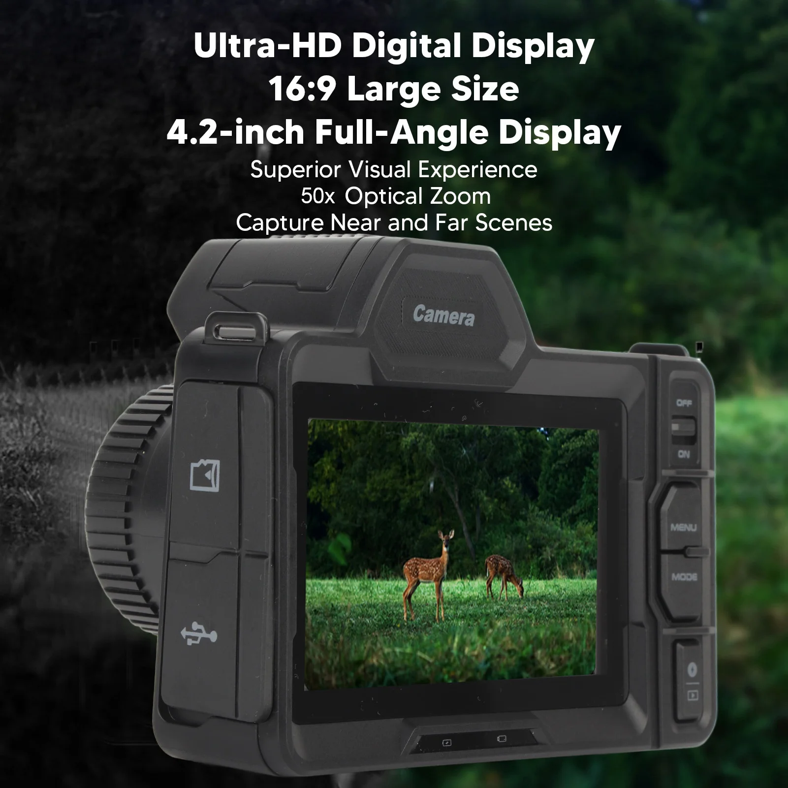 C-mera-Digital-DSLR-Full-Color-para-Fotografia-Vis-o-Noturna-Zoom-ptico ...