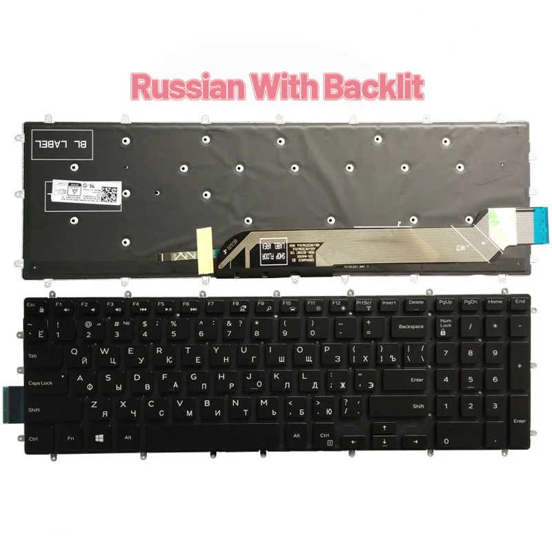 New Backlit Russian/RU Keyboard For Dell G3 3590 3593 3579 3779 G5 5500 ...