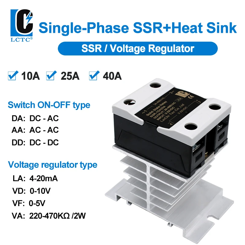 Regulator | Ssr 40a | Relays - 10a 25a 40a 0-10v 4-20ma 0-5v Regulator ...