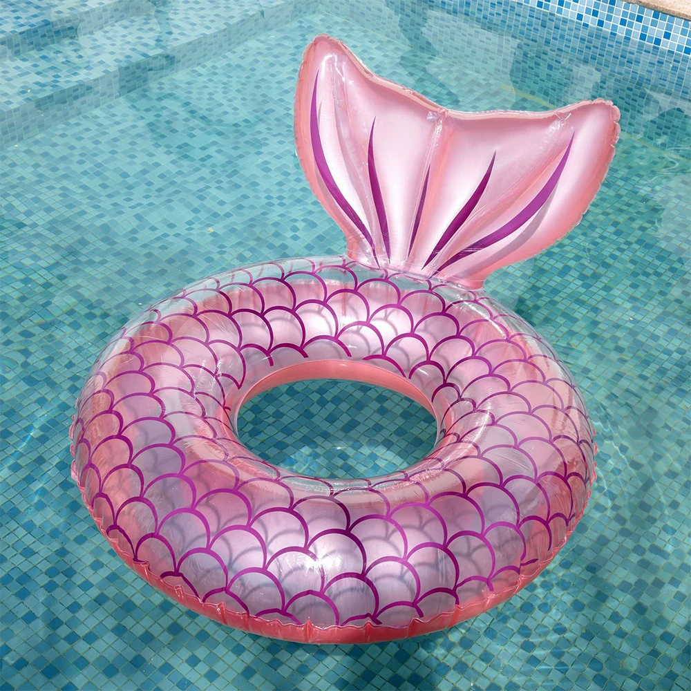 Inflatable-Pool-Float-Swimming-Ring-for-Adult-Kids-Mermaid-With ...