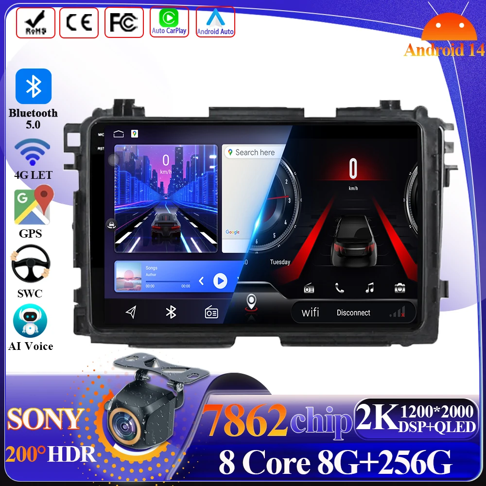 Android-14-Carplay-For-Honda-Vezel-HR-V-HRV-HR-V-XRV-2015-2017-Car ...