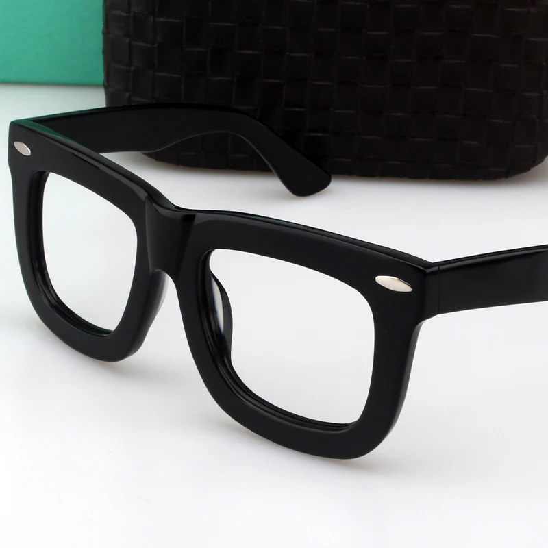 Cubojue Acetate High-end Oversized Eyeglasses Frame Male Thick Black ...