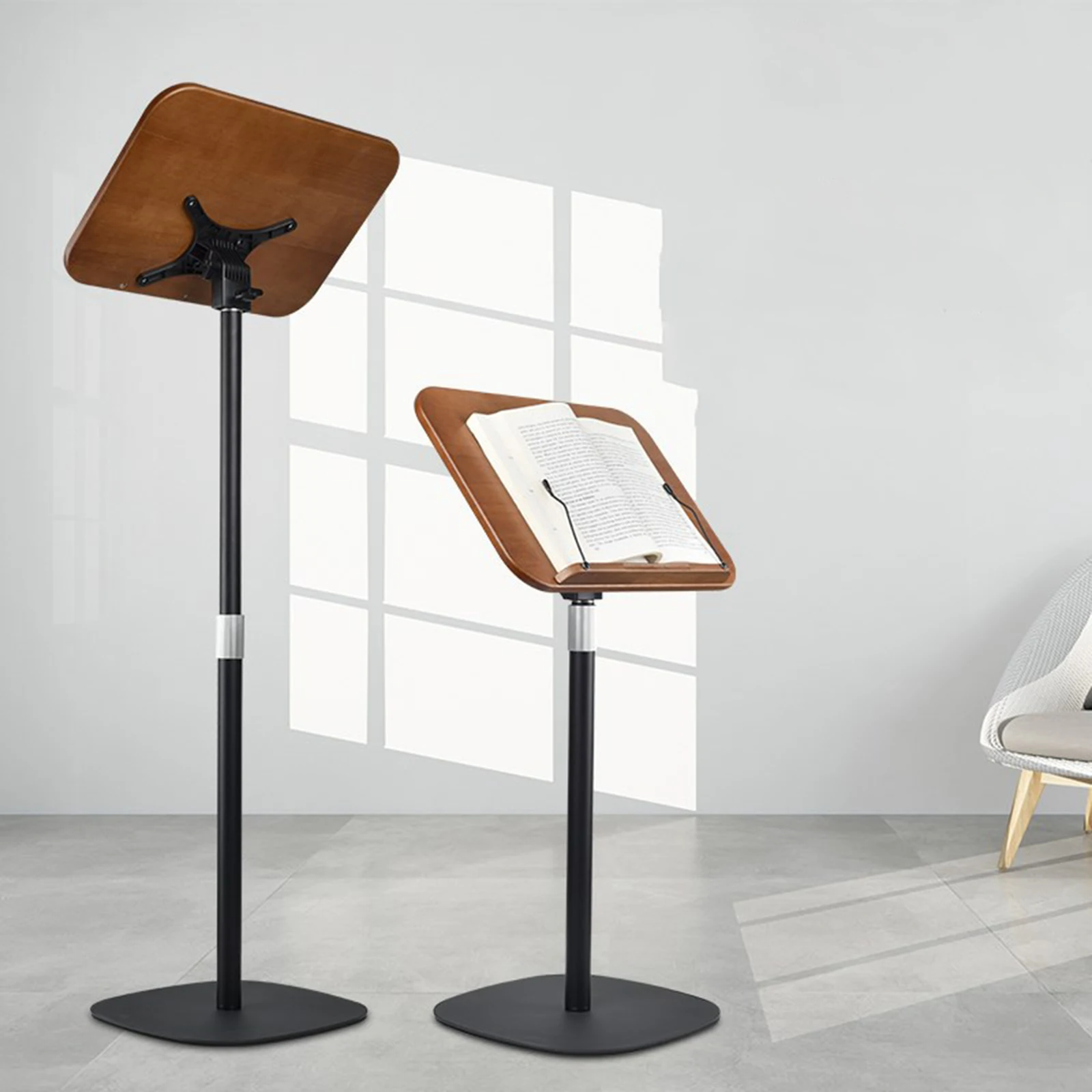 Floor-Book-Stand-for-Reading-Cookbook-Holder-Tray-Stable-Base ...