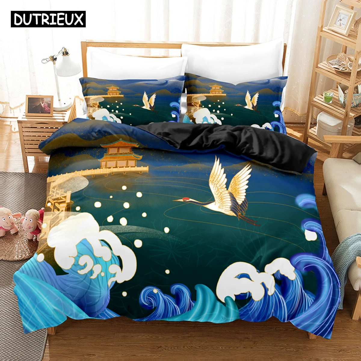 3D-Printed-Chinese-Fad-Bedding-Set-Down-Quilt-Cover-With-Pillowcase ...