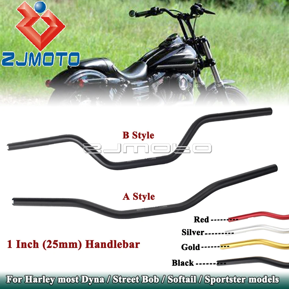 Club-Style-Handle-Bar-Motorcycle-25mm-Handlebar-2-5-3-Pull-Back-Tapered ...