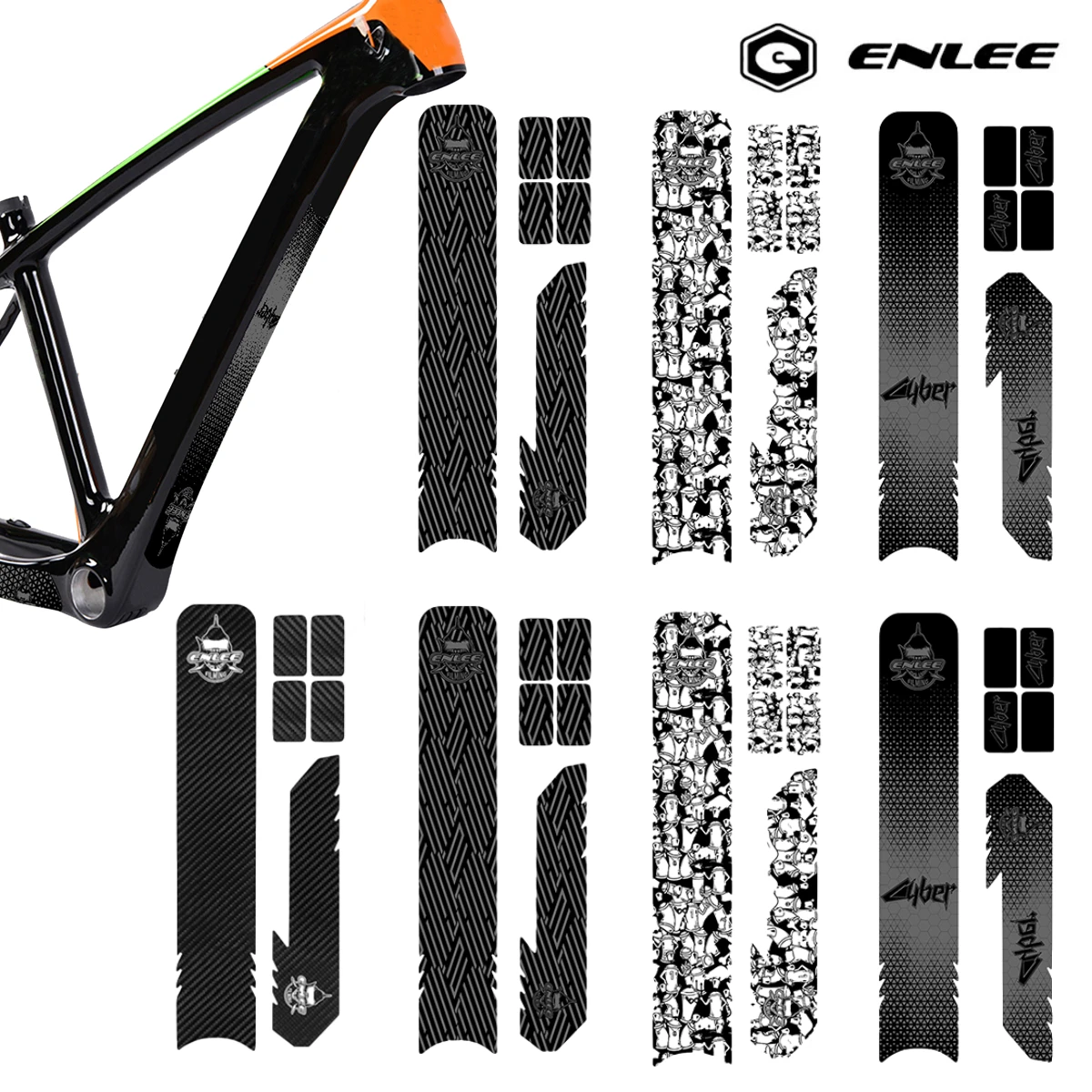ENLEE-Bike-Frame-Protector-MTB-Road-Bike-Chain-Protective-Sticker-Anti ...