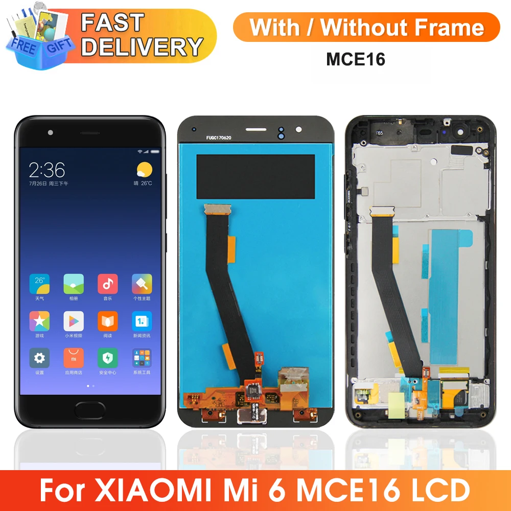 Mi-6-Display-Screen-with-Frame-for-Xiaomi-Mi-6-MCE16-Lcd-Display ...