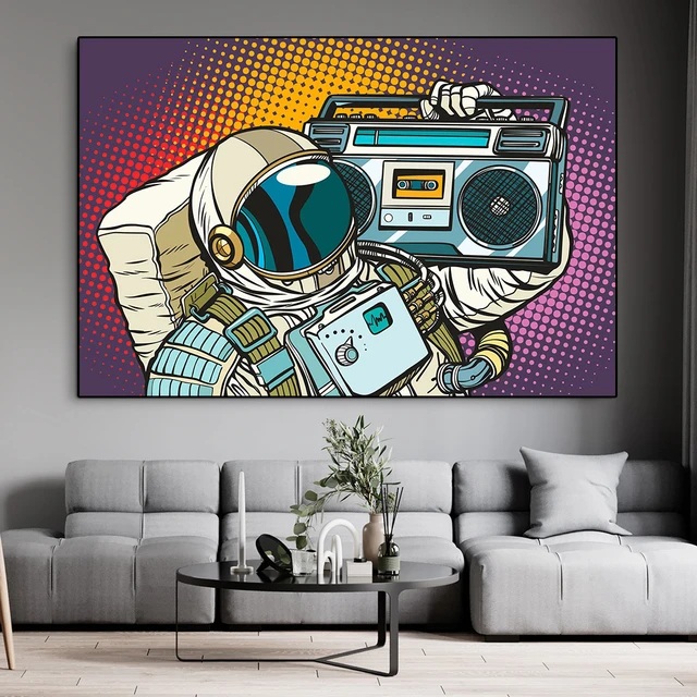 Astronaut With Boombox Wallpaper