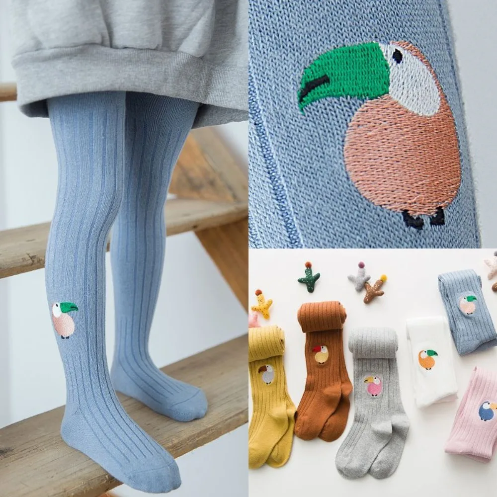 Cute Cartoon Parrot Elastic Knitted Pantyhose Kids Girl Tights Casual ...