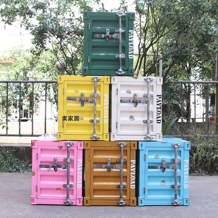 Container-Cabinet-Industrial-Style-Storage-Cabinet-Iron-Bedside-Table ...
