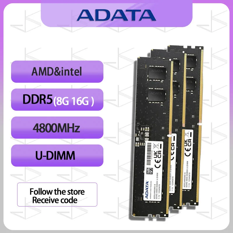 New Adata Ddr5-4800 U-dimm 8gb 16gb 32gb 4800mhz Memory Ram Ddr5 ...