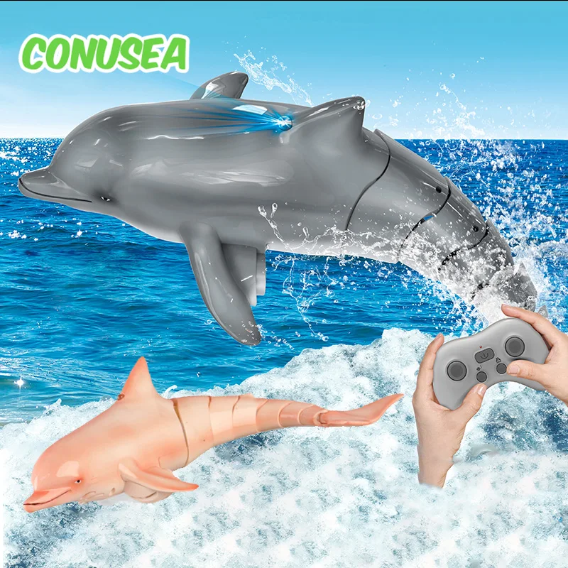 Rc-Boat-Dolphin-Electric-Boats-Water-Toy-2-4G-Remote-Control-Fish ...