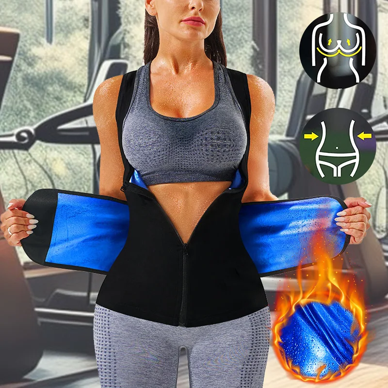 Sauna Sweat Vest for Women Fat Workout Weight Loss Slimming Waist ...