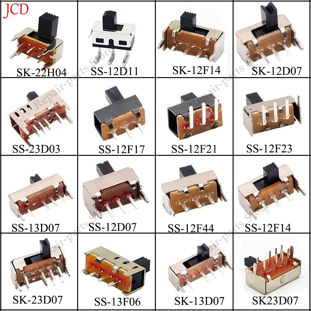 10PCS-Toggle-Switch-Single-and-Double-Row-Slide-Switch-Micro-power ...