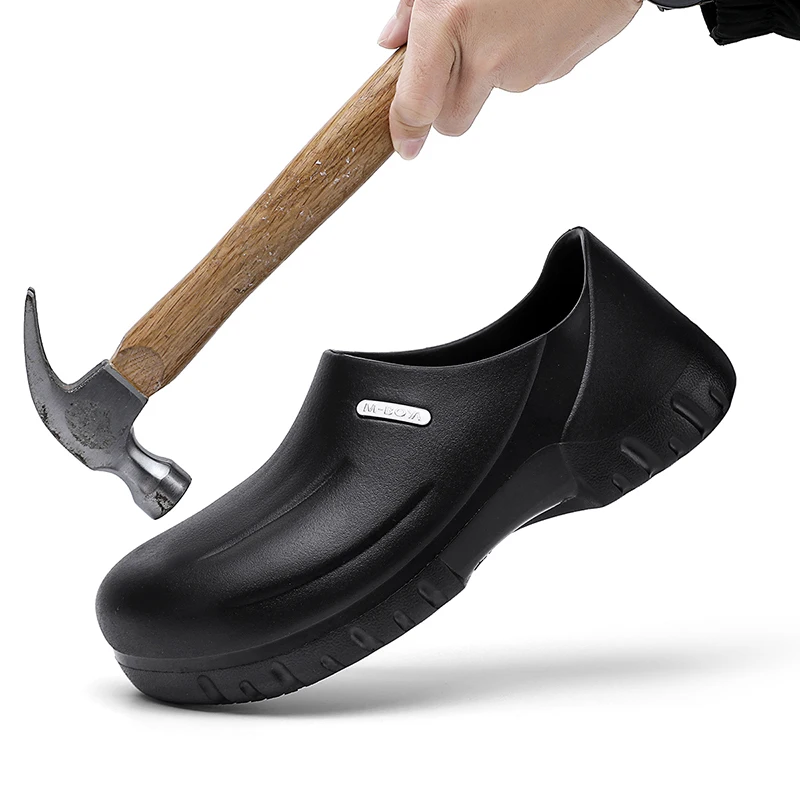 Professional Kitchen Safety Clogs Waterproof Chef Work Shoes with Steel ...