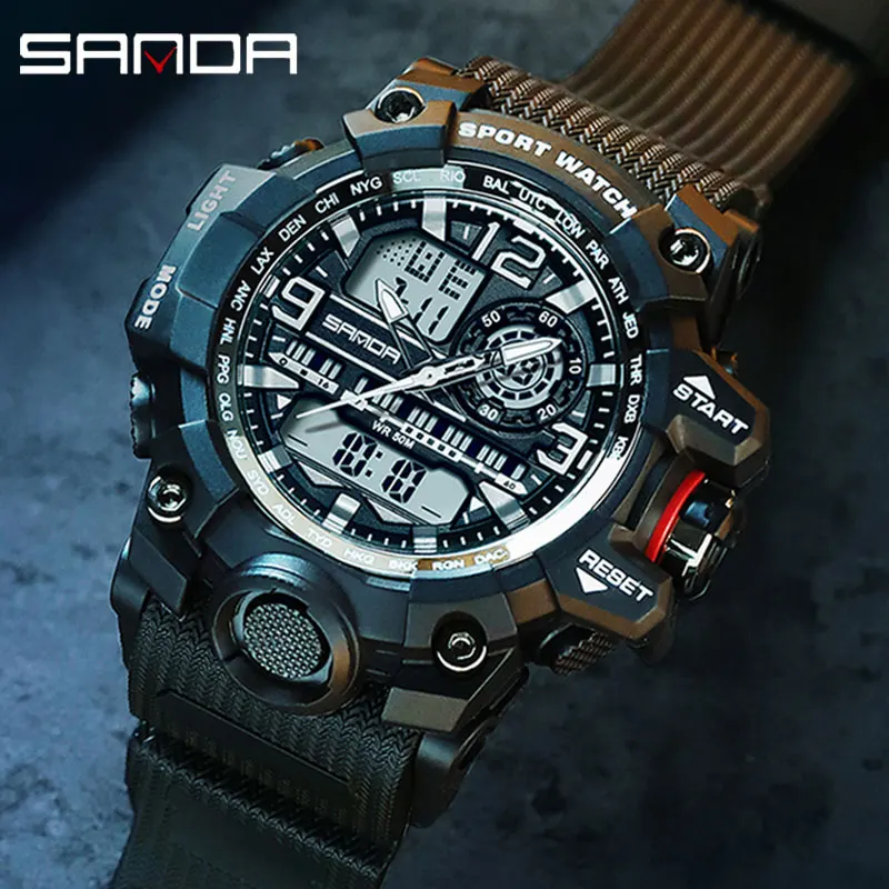 SANDA-G-style-Top-Men-Watch-50M-Waterproof-Sports-Military-Quartz-Watch ...