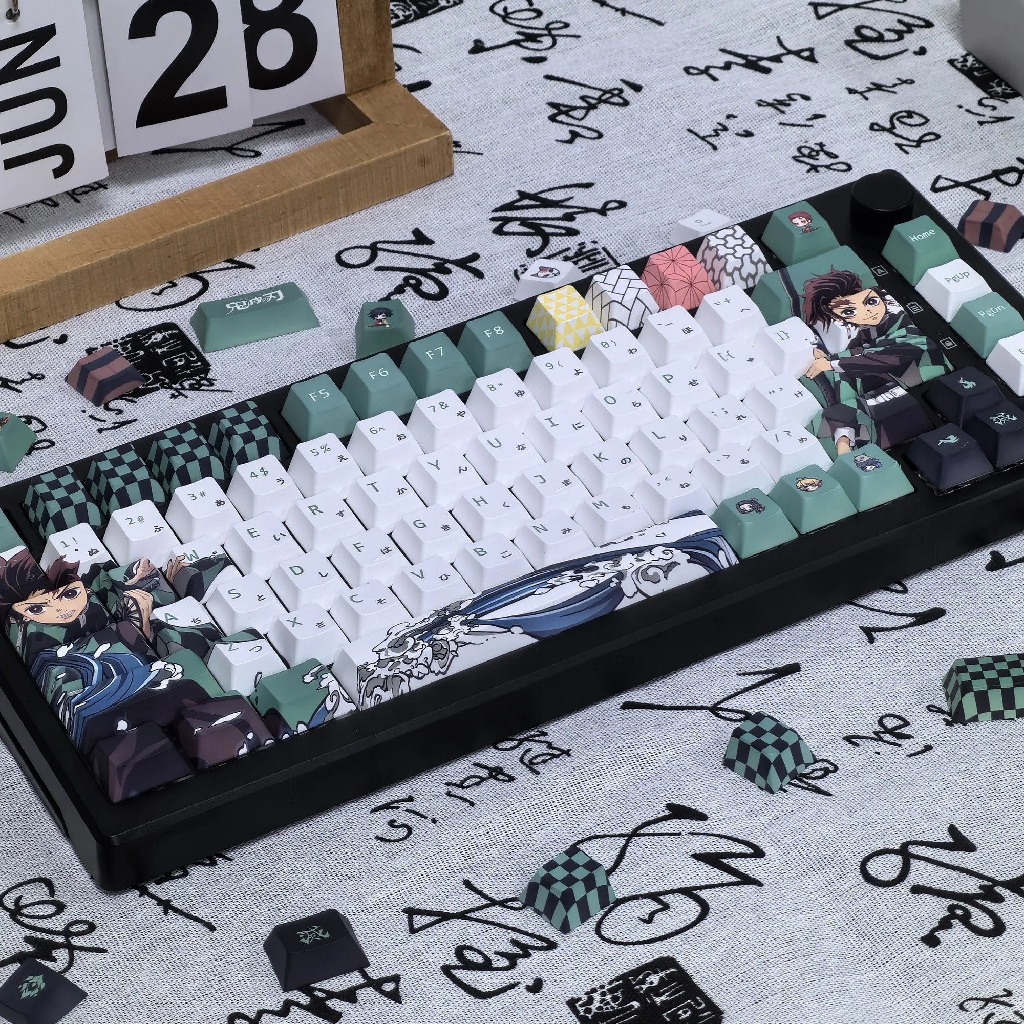 Japanese-Anime-Demon-Slayer-Keycaps-108-PBT-Dye-Sublimation-OEM-Profile ...