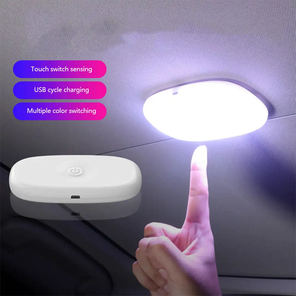 10-LED-plafoniera-per-auto-Smart-Touch-Control-luce-di-lettura-con-Base ...