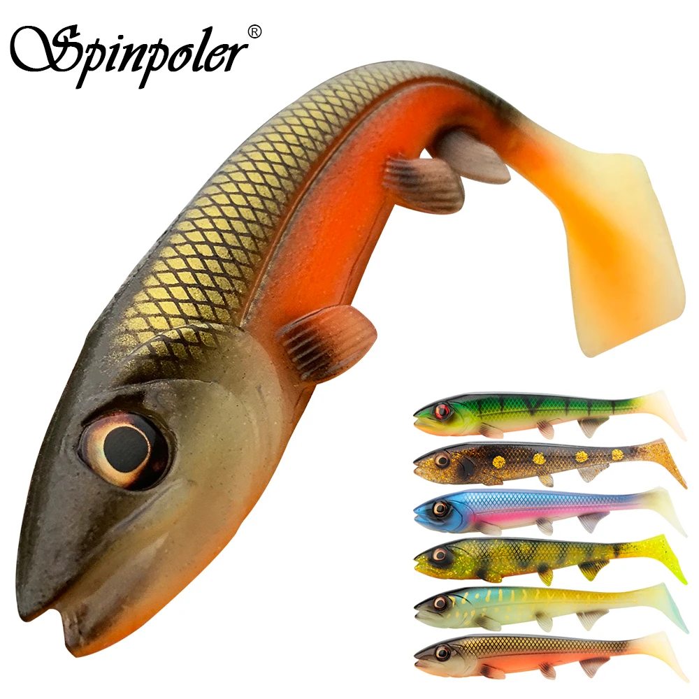 Spinpoler 14cm/18cm Shad Pike Lure Swimbait Square Tail For Pike Perch ...