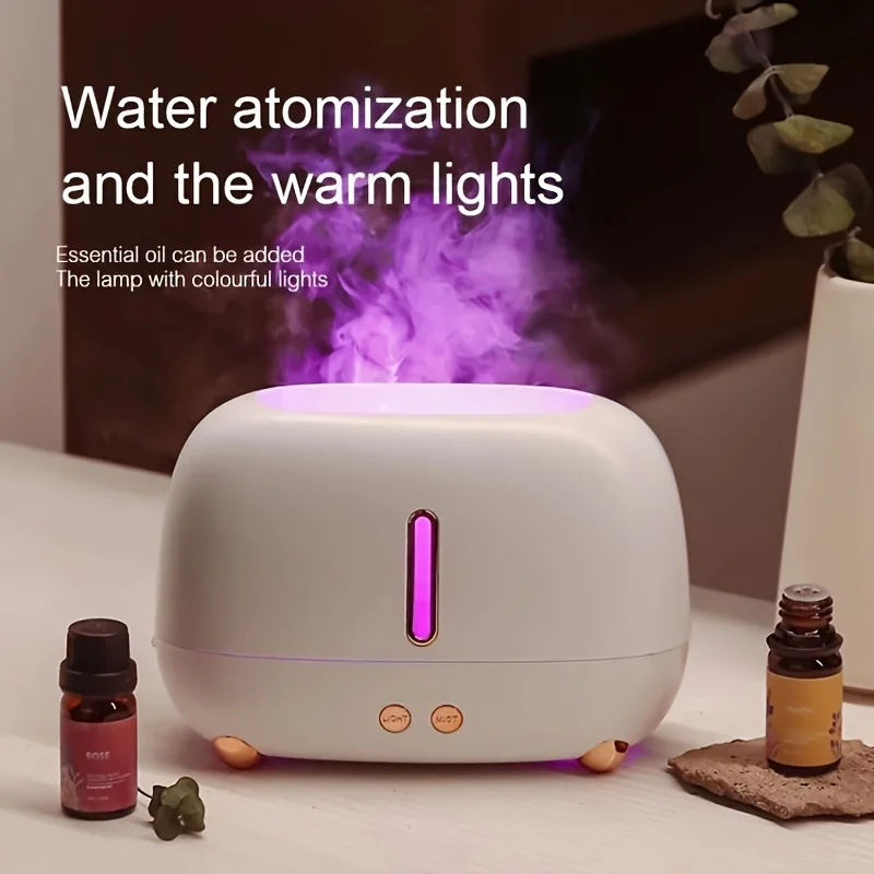 Portable-colorful-Cool-Mist-Usb-Led-room-3D-fire-flame-humidifier-Aroma-Essential-Oil-Diffuser ...