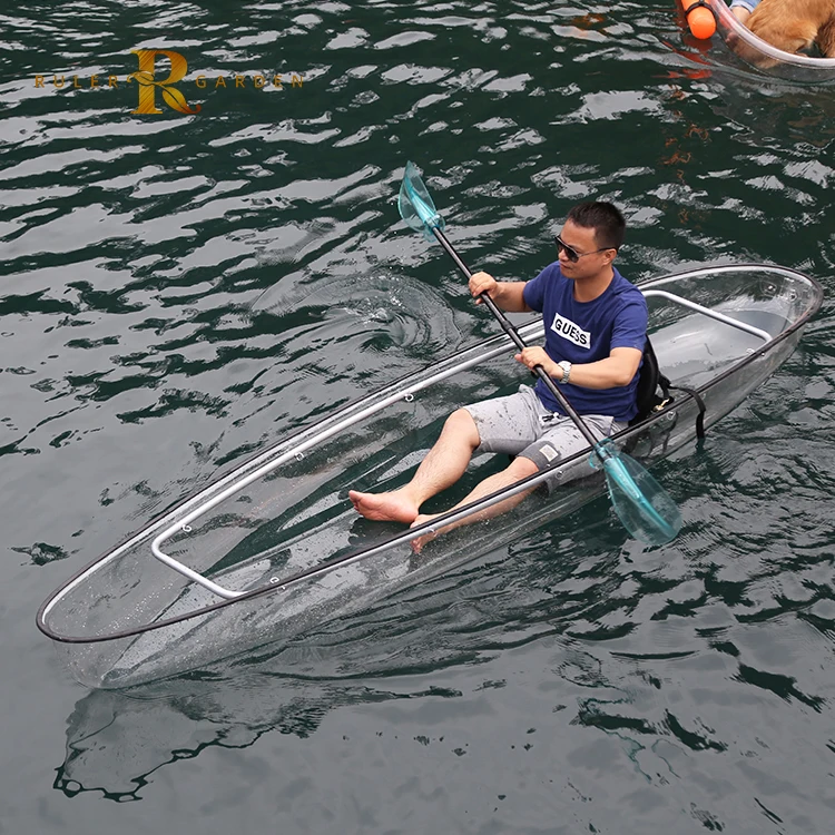 Bote-de-pesca-port-til-con-fondo-transparente-canoa-transparente-kayak ...
