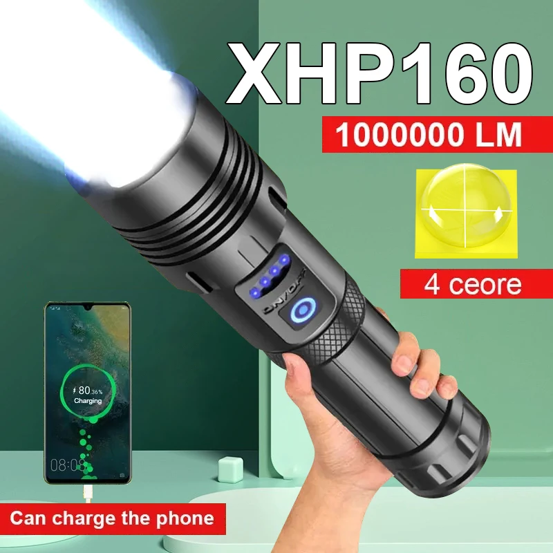 Super-XHP160-Powerful-Led-Flashlight-High-Power-waterproof-Torch-Light ...