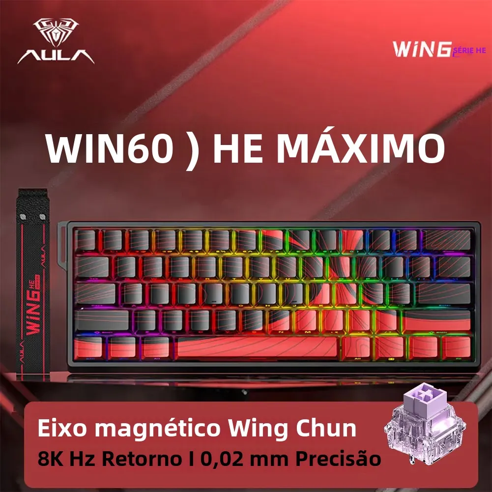 AULA WIN60 WIN68 HE Esports Teclado com interruptor magnético Gatilho ...