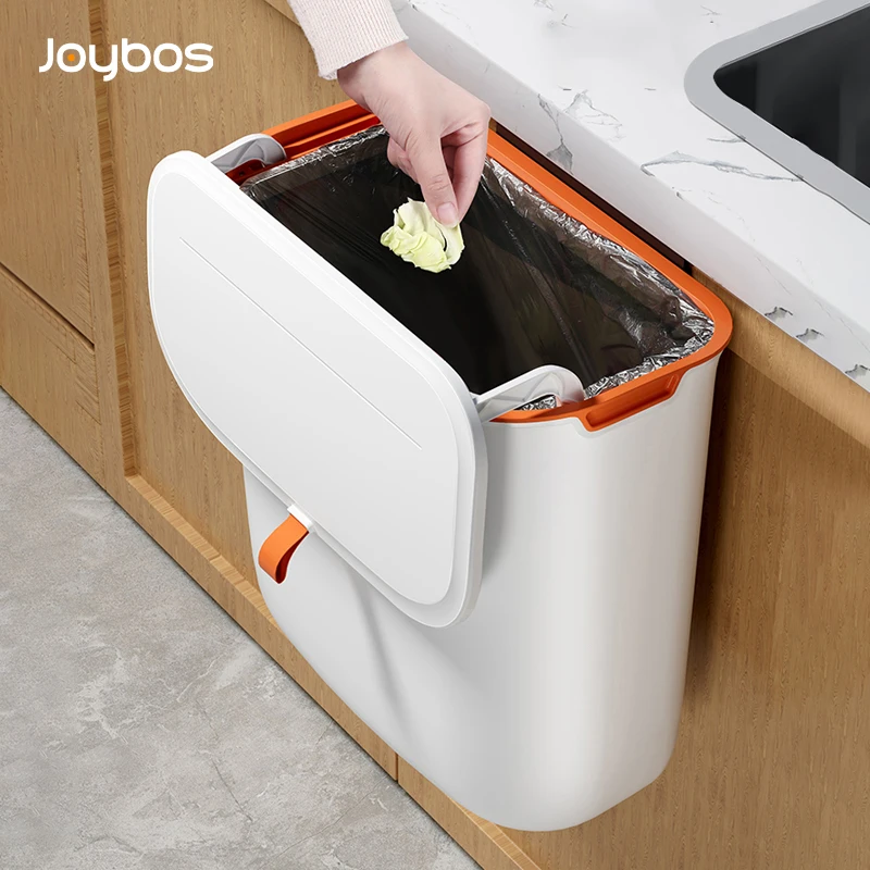 Joybos-8L-10L-Hanging-Trash-Can-for-Kitchen-Basket-with-Lid-Small ...