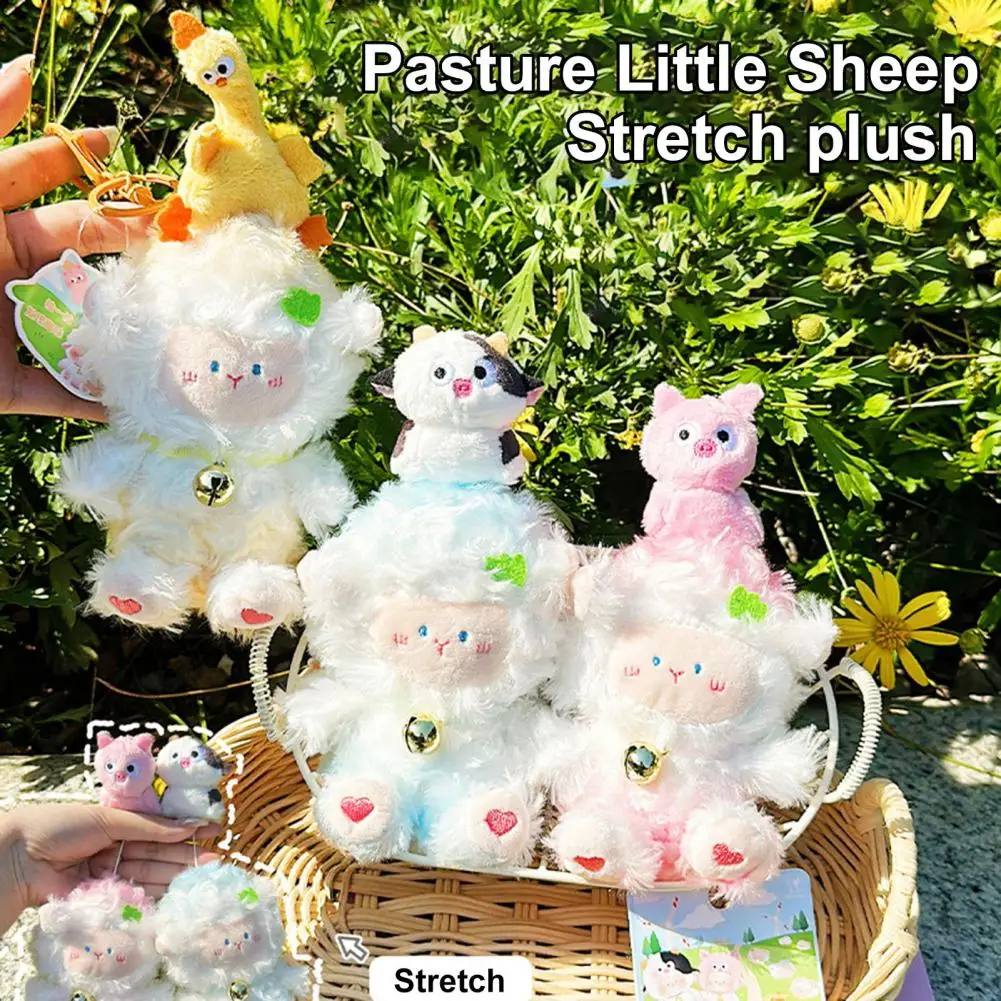 Plush-Sheep-Toy-Pull-rope-Sheep-Toy-Cute-Doll-Keychain-Set-Plush-Sheep ...
