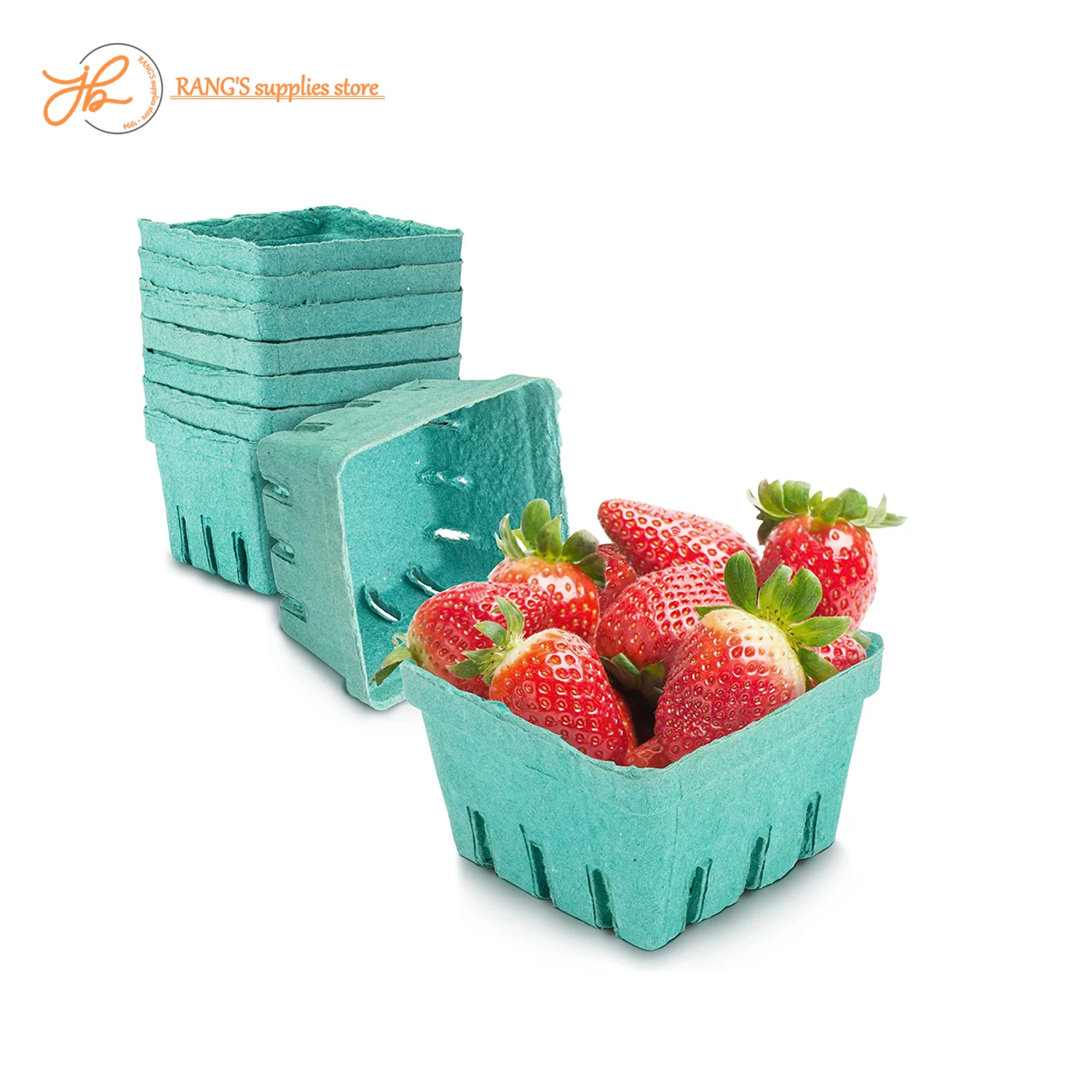 10pcs Pulp Fiber Berry Basket Produce Vented Container for Fruit and ...