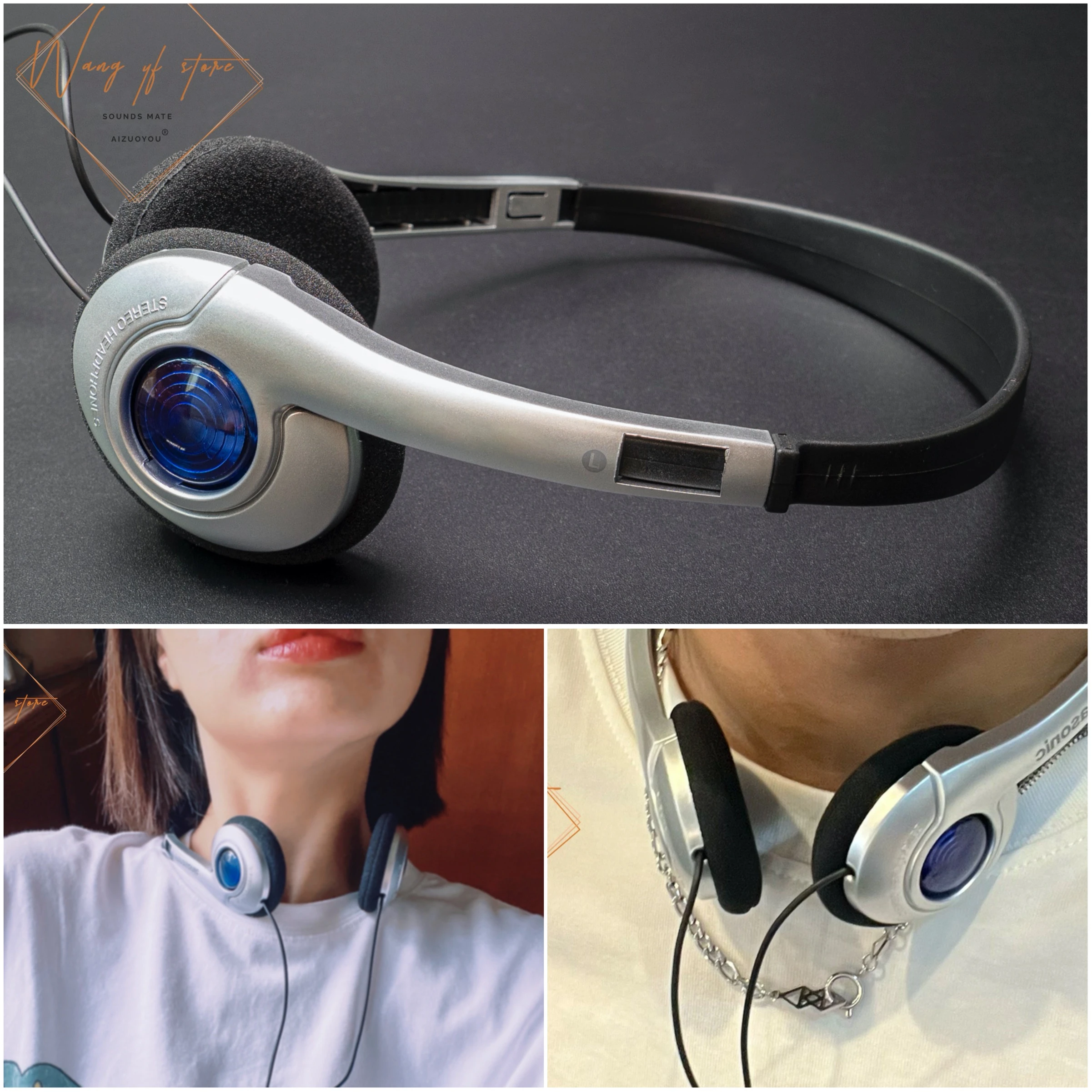 Fashion Vintage Retro Classic Headphone Headset 80s For Sony Panasonic ...