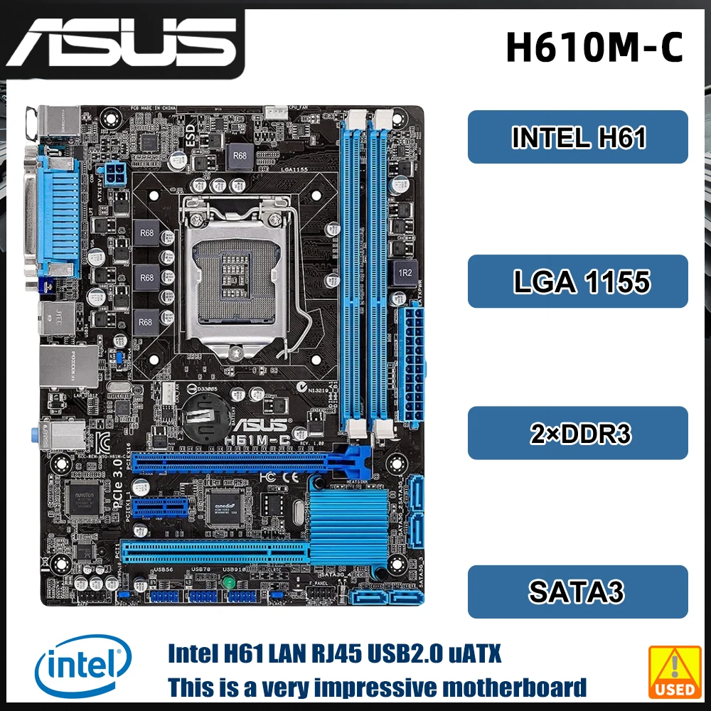 Asus H61mc Placa Base H61 Lga 1155 Placa Base Matx Manual De Usuario