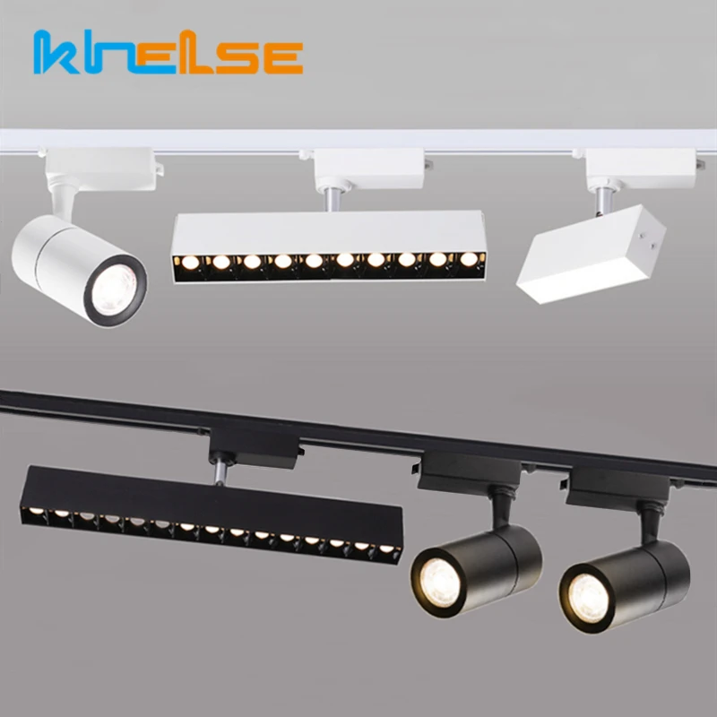 Modern LED Foldable Track Light 10/20/30W Long Strip Aluminum COB ...