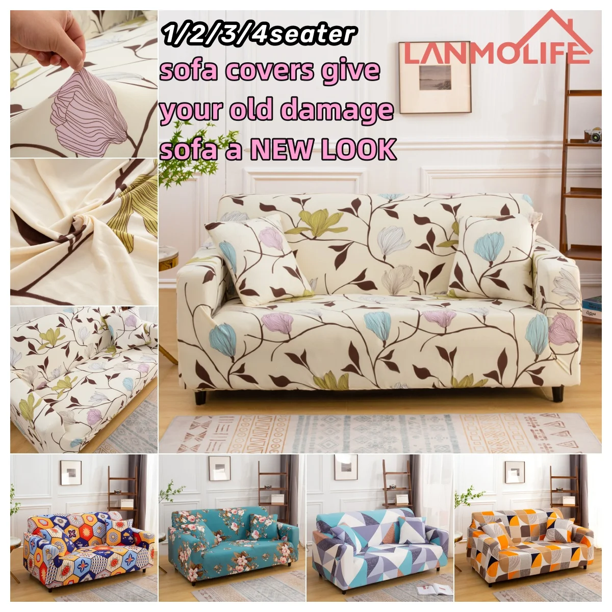 Stretch-Sofa-Cover-Universal-Printed-Sofa-Slipcover-Loveseat-Couch ...