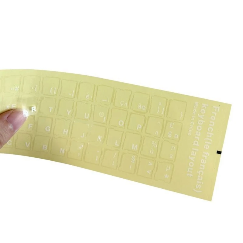 20CB Transparent French Keyboard Sticker PVC Glossy Self-adhesive ...